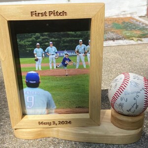 Softball and Baseball First Homerun (or Home Run) Frame and Ball Holder ...