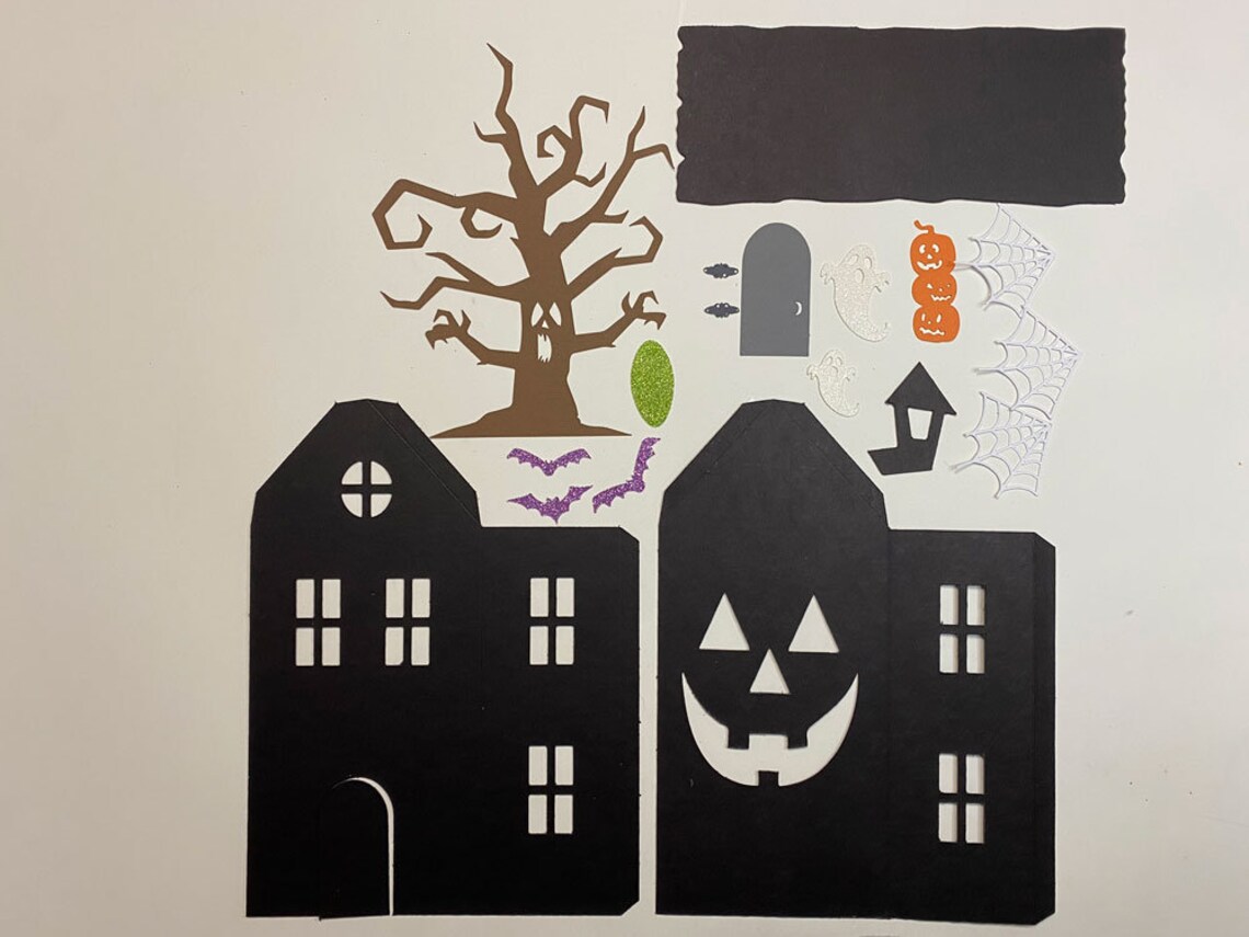 Paper Craft Haunted House Kit With Tea Light - Etsy