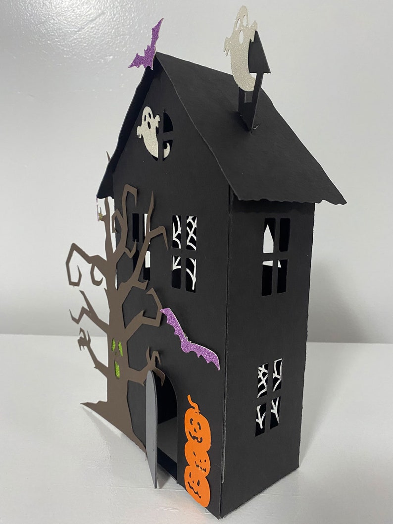 Paper Craft Haunted House Kit With Tea Light - Etsy