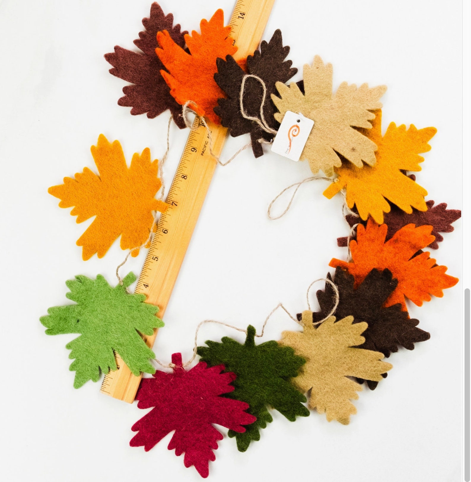 Cottagecore Felted Wool Fall Leaf Garland | Whimsical Fall Decor| Fall ...