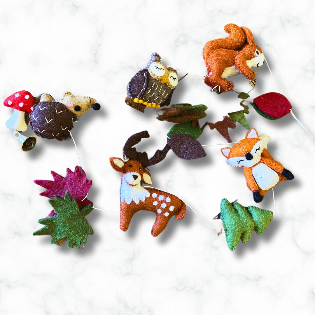 Cottagecore Woodland Animal Garland Whimsical Spring Decor Fall Decor ...