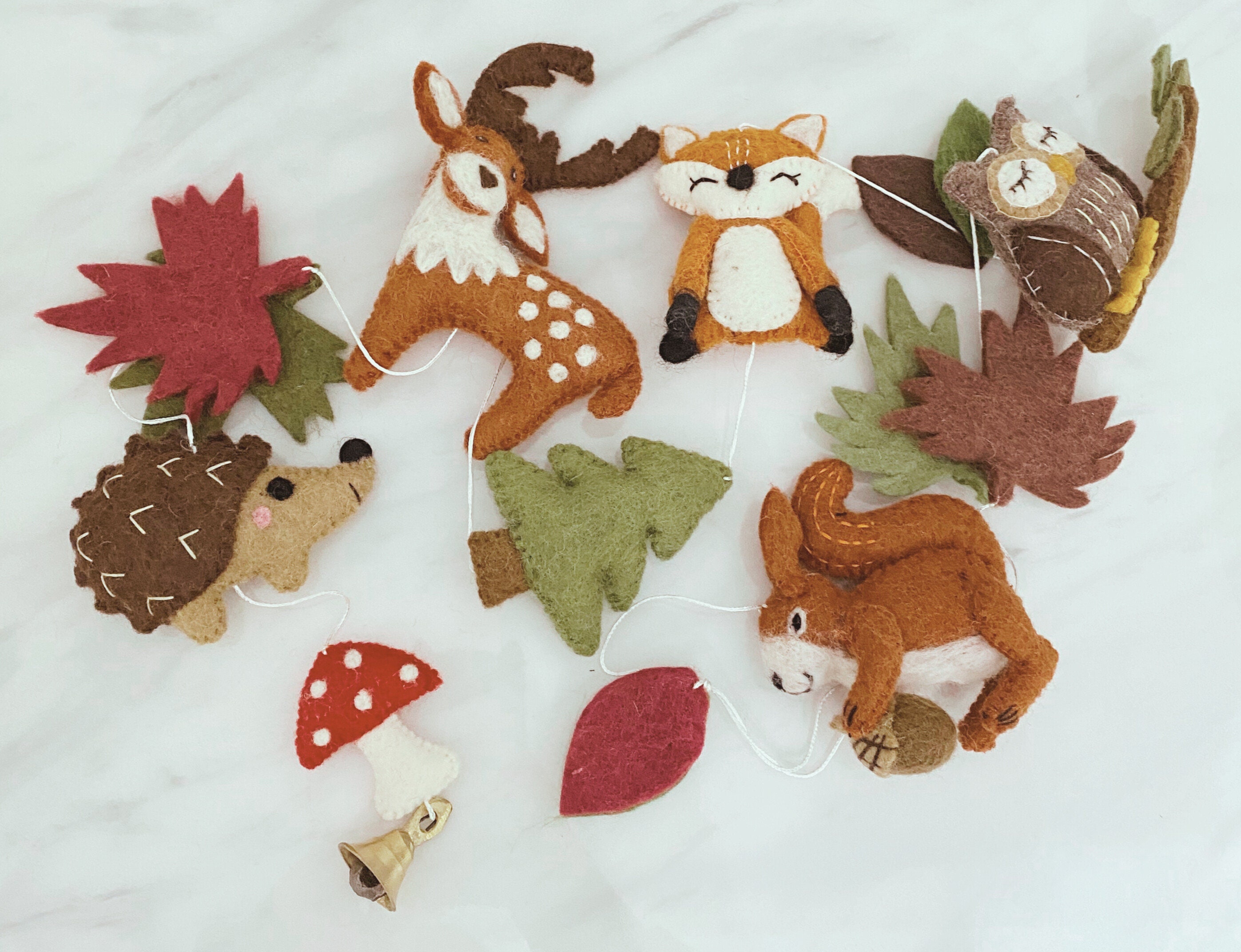 Cottagecore Woodland Animal Garland Whimsical Spring Decor Fall Decor ...