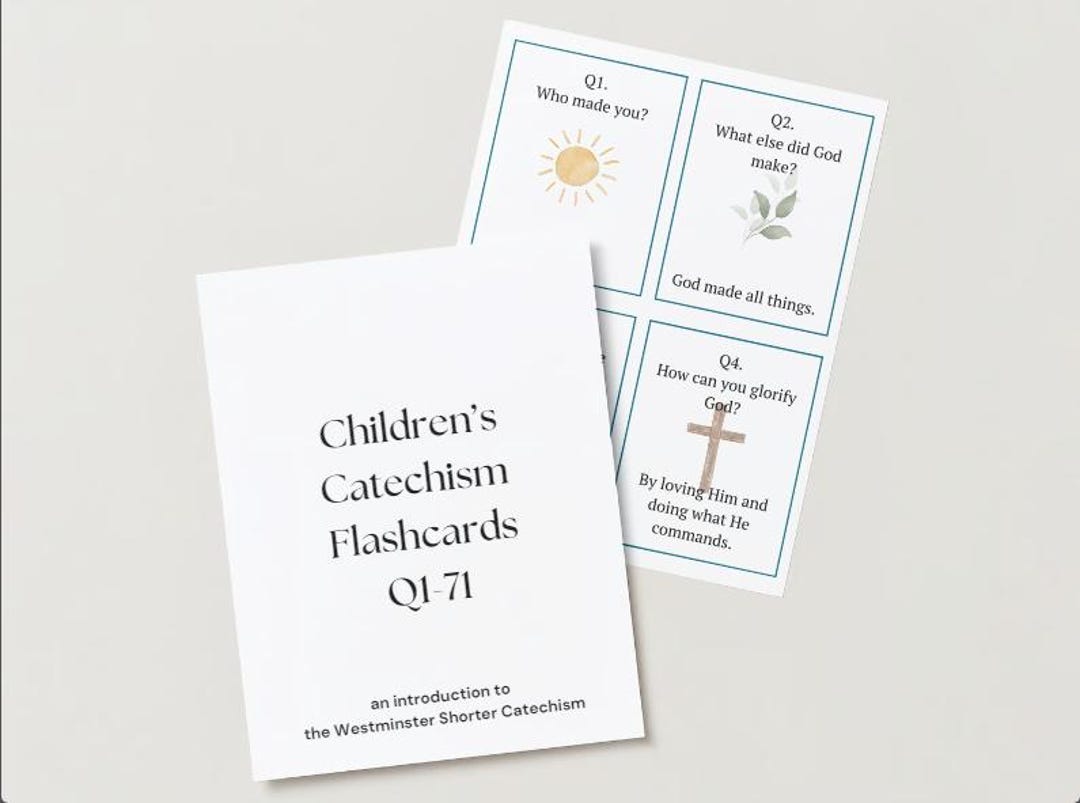 Kids Catechism / Westminster Shorter Catechism / Flashcards for Kids ...