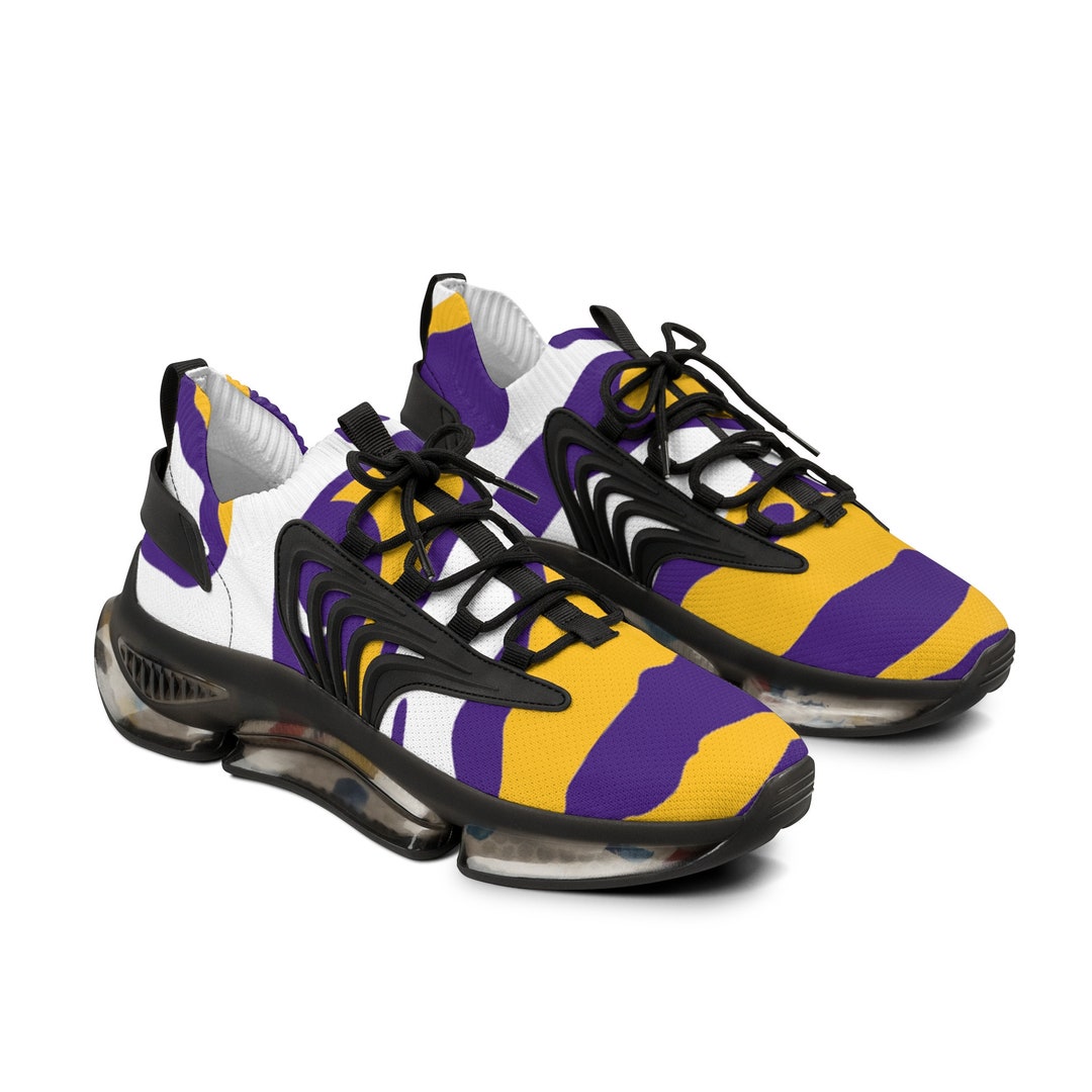Men's LSU Striped Mesh Sneakers - Etsy