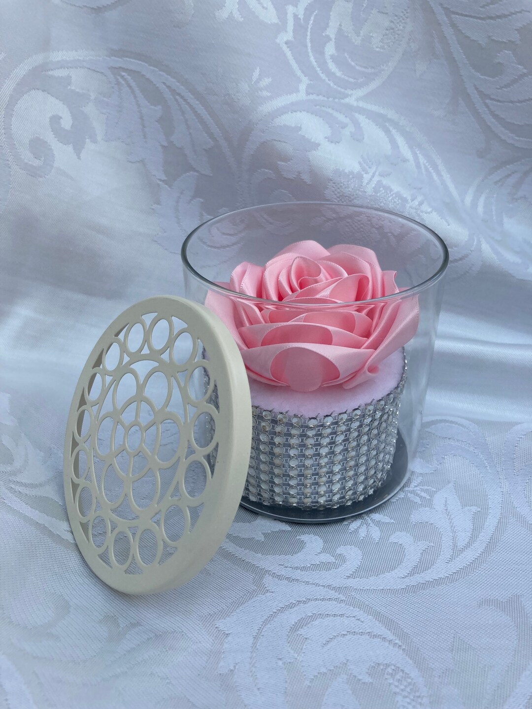 Personalized Name Gift, Eternal Flower Gift, Handmade Satin Rose ...