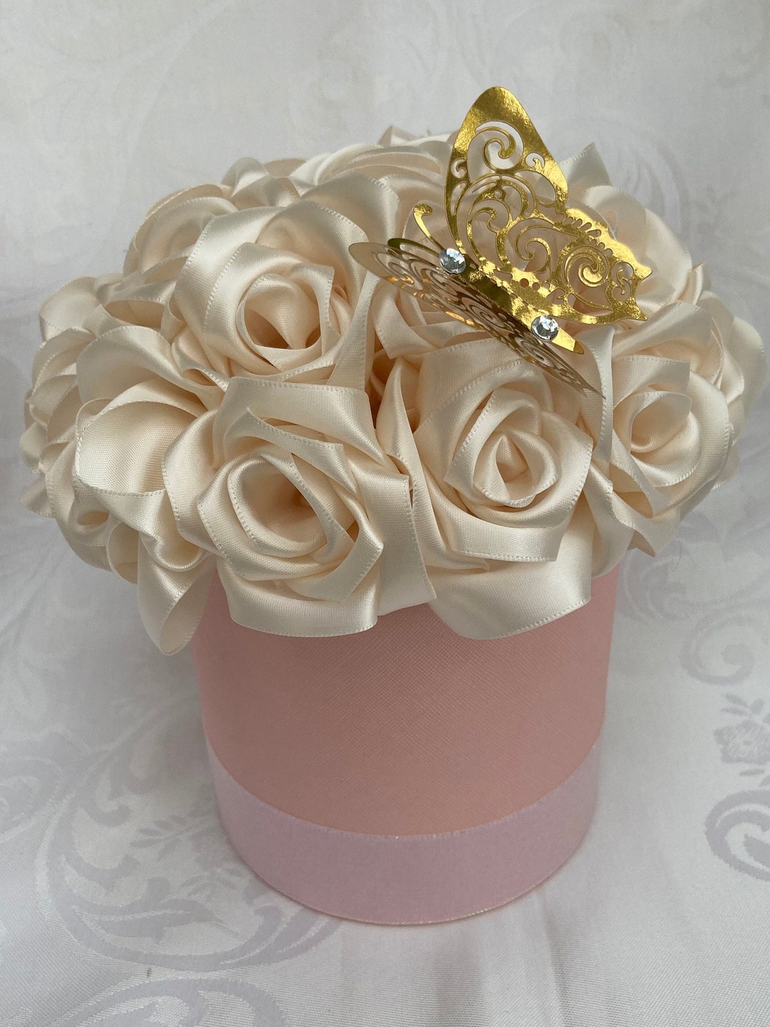 Personalized Fake Roses in Box, Ever Lasting Flower Box, Fake Flower ...