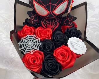 Eternal Rose Bouquet - Spider-man - Etsy
