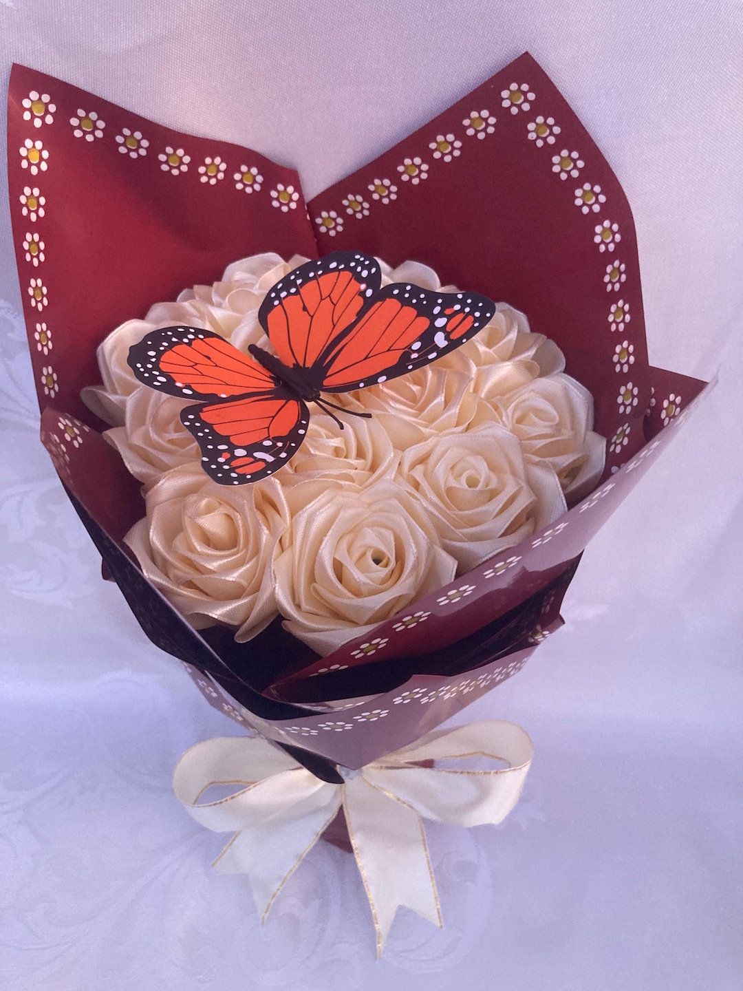 Barro Inspired Ramo Buchon, Eternal Rose Bouquet, Handmade Fake Flower Bouquet, Ever Lasting ...