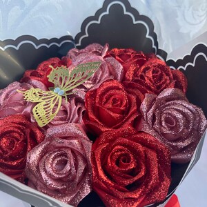 Glitter Ramo Buchon 2 Color, Mother’s Day Eternal Rose Bouquet ...