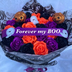 Spooky Halloween Bouquet, Boo Bouquet, Halloween Gift, Ghost Bouquet ...