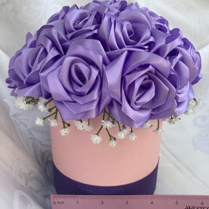 Personalized Box of Fake Roses, Bouquet Gift Set, Crown and Pen Set ...