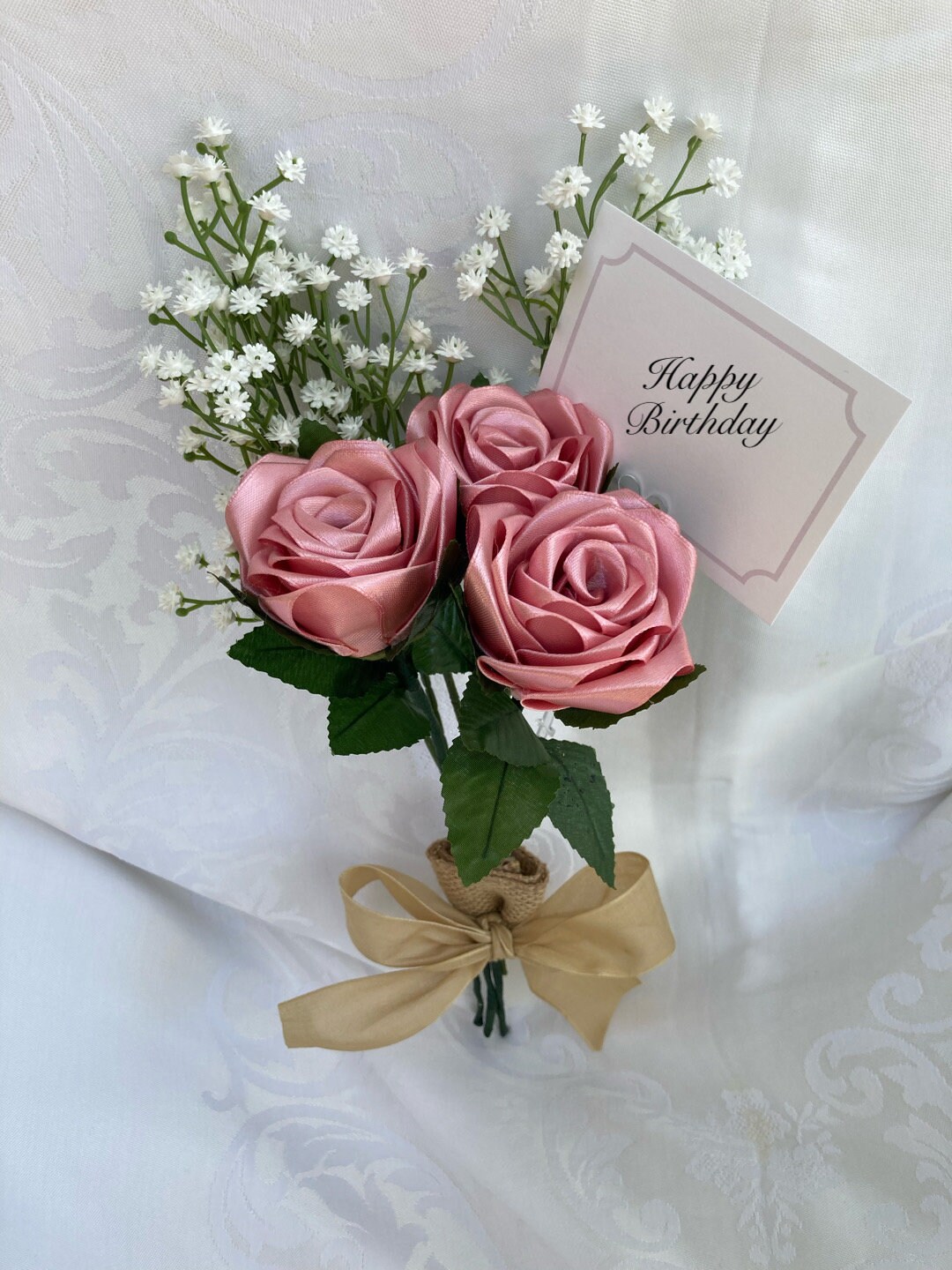 Mini Ramo Buchon, Eternal Rose Bouquet, Shower Centerpiece, Artificial ...