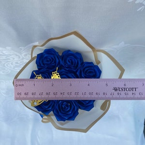 Customizable Ramo Buchon, Eternal Rose Bouquet, Handmade Fake Flowers ...