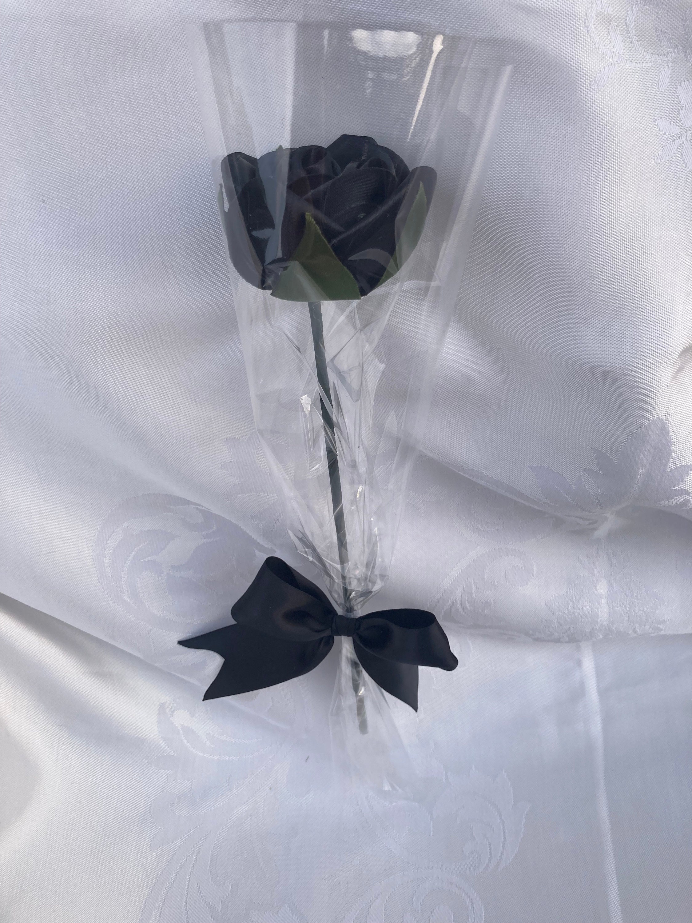 Black Rose, Single Rose Individually Wrapped Rose, Party Favor ...