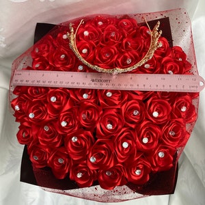 50 Rose Bouquet, Queen Bouquet, Eternal Rose Bouquet, Birthday Bouquet ...