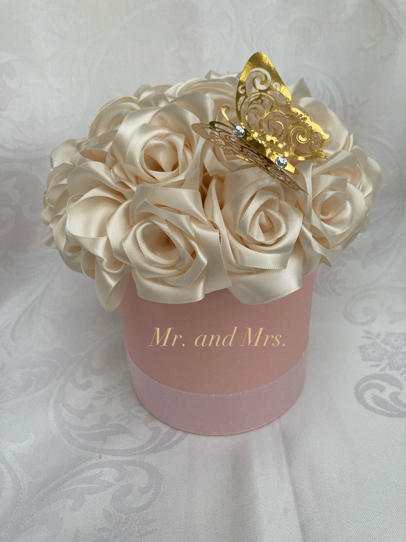 Personalized Fake Roses in Box, Ever Lasting Flower Box, Fake Flower ...