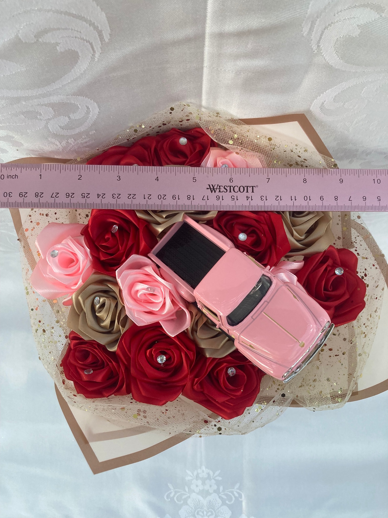 Pink Truck Bouquet Car Lover Gift Eternal Rose Bouquet - Etsy