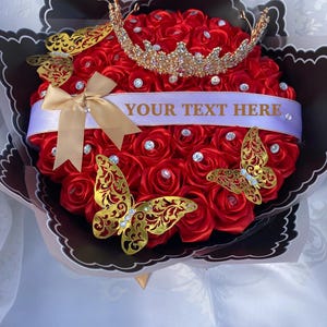 50 Rose Bouquet, Queen Bouquet, Eternal Rose Bouquet, Birthday Bouquet ...