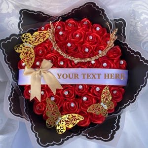 50 Rose Bouquet, Queen Bouquet, Eternal Rose Bouquet, Birthday Bouquet ...