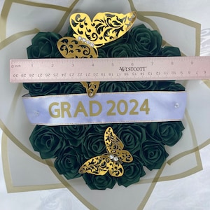 Graduation Ramo Buchon With Teddy Bear, Eternal Rose Bouquet, Handmade ...