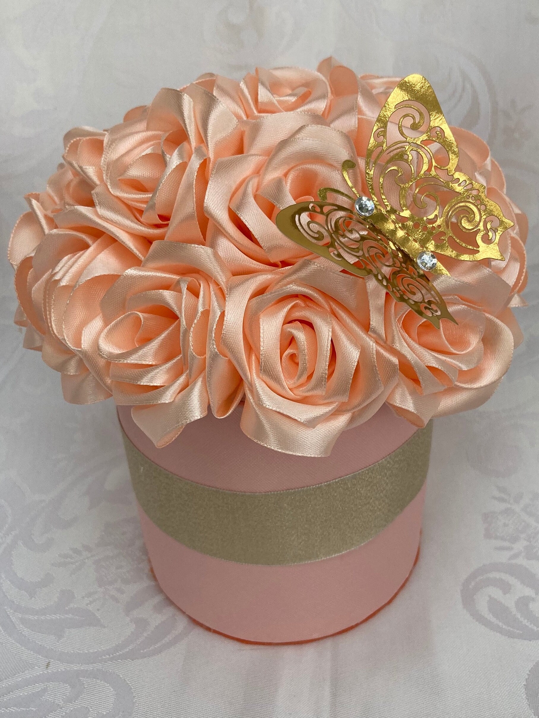 Personalized Fake Flower Box Forever Rose Bouquet Artificial - Etsy