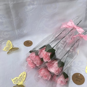 Single Rose Gift, Pink Rose, Party Favor, Eternal Rose, Bridal Baby ...