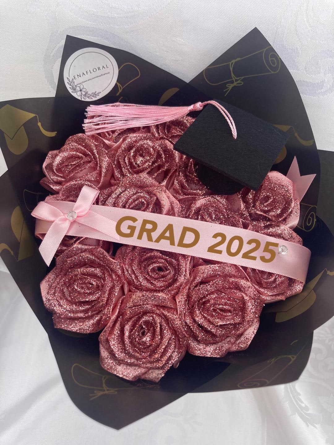 Graduation Bouquet, Custom Grad Ramo Buchon, Glitter Grad 2025 Gift ...