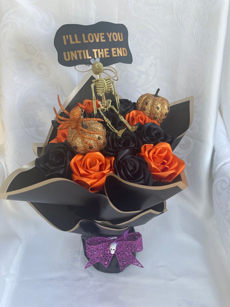 Spooky Halloween Bouquet Halloween Gift Skeleton Bouquet - Etsy