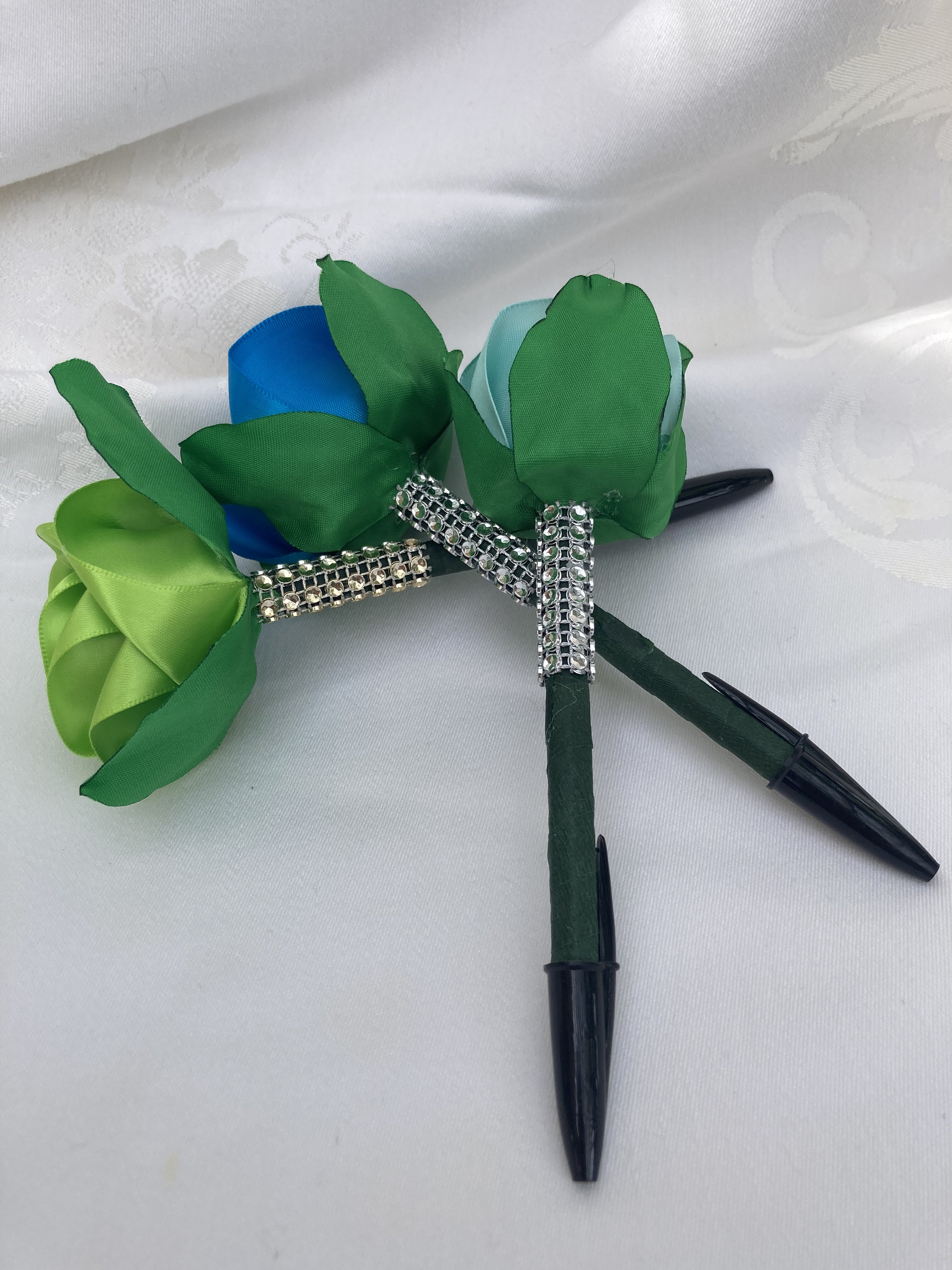 Handmade Satin Rose Pens Pen Gift Set Teachers Gift - Etsy