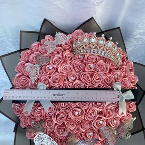 Custom Bouquet, Eternal Rose Ramo Buchon, Girlfriend Flowers, Keepsake ...