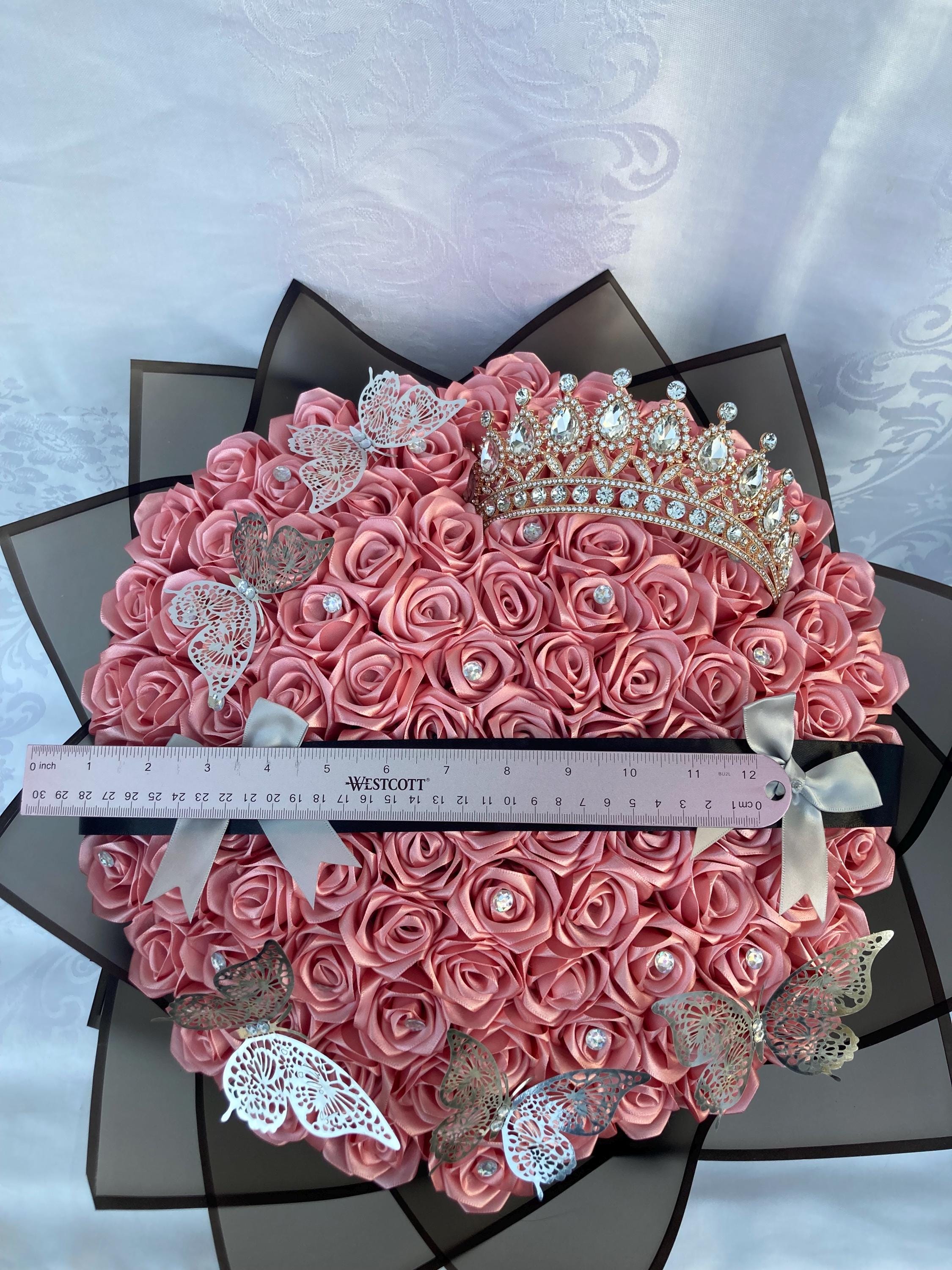 Custom Bouquet, Eternal Rose Ramo Buchon, Girlfriend Flowers, Keepsake ...