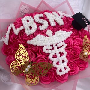 BSN Graduation Bouquet, RN Bouquet, Custom Med Grad Ramo Buchon, Baby ...