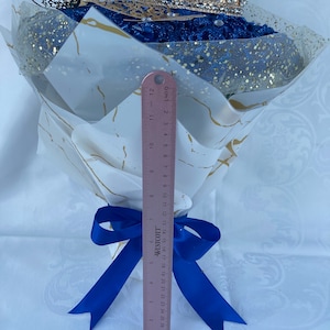 Glitter Customizable Ramo Buchon, Eternal Rose Bouquet, Handmade Fake ...