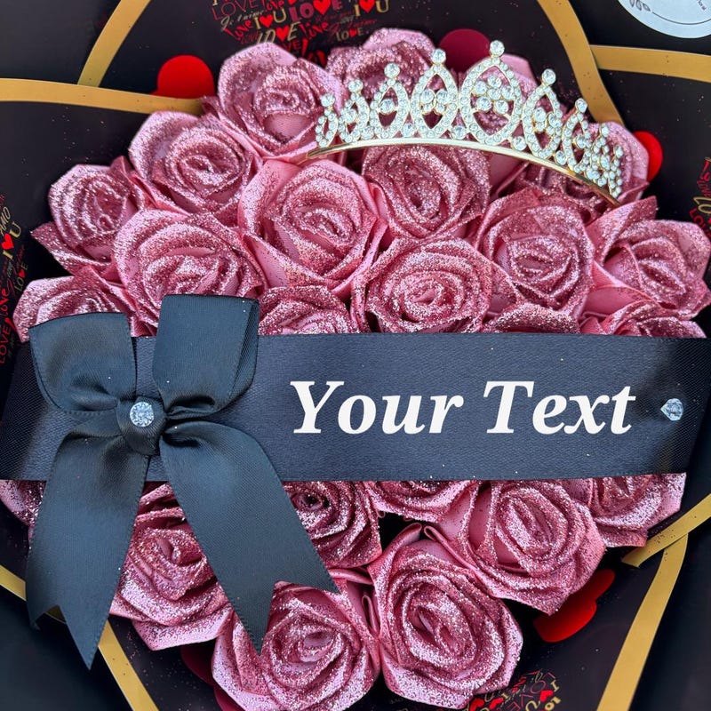 Glitter Roses Bouquet - Etsy UK