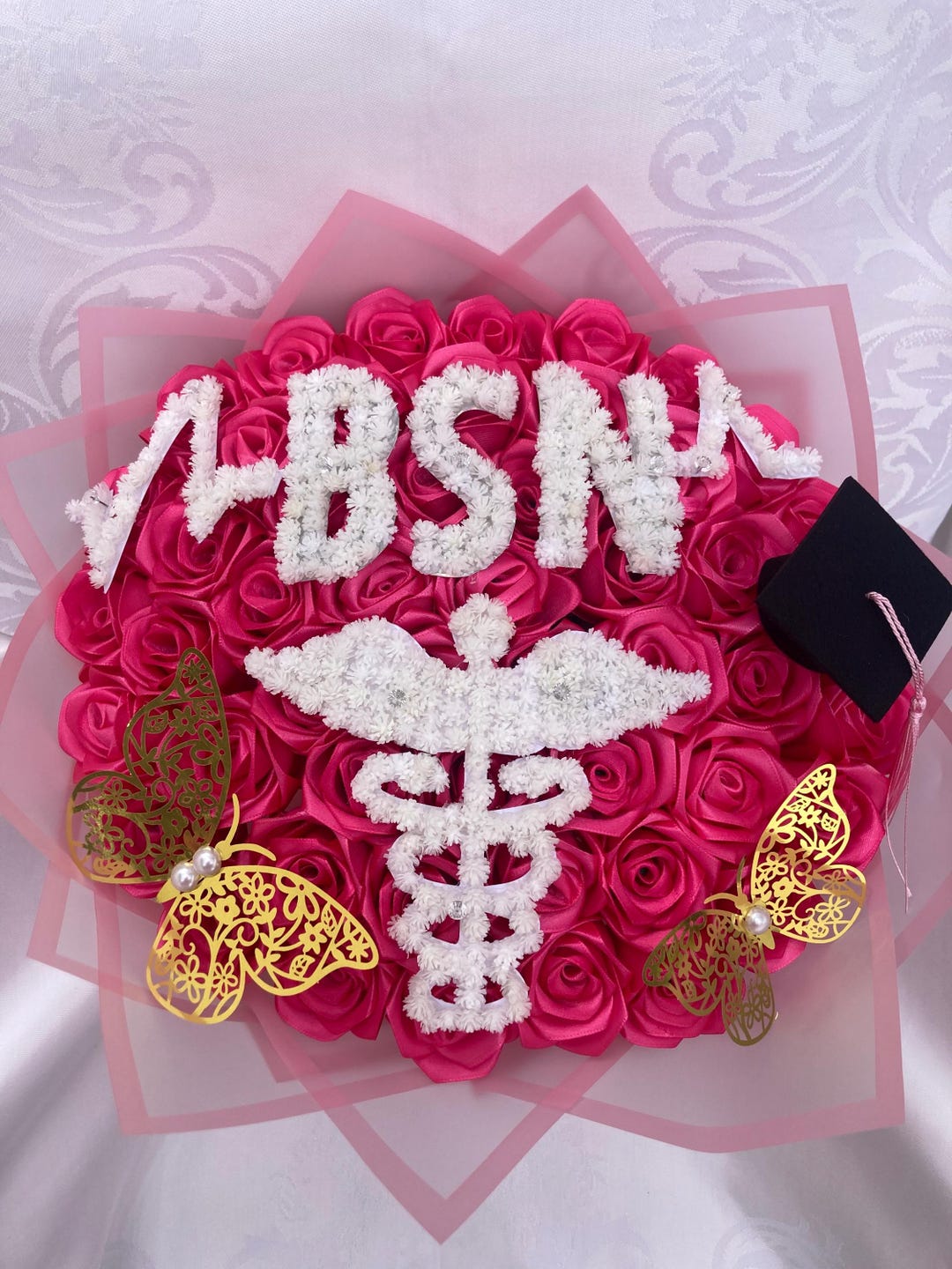 BSN Graduation Bouquet, RN Bouquet, Custom Med Grad Ramo Buchon, Baby ...