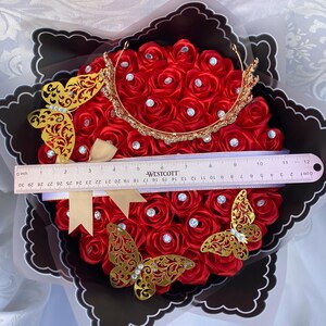 50 Rose Bouquet, Queen Bouquet, Eternal Rose Bouquet, Birthday Bouquet ...