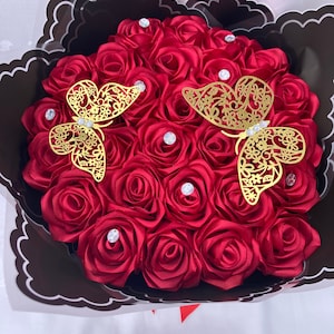 Classic Ramo Buchon, Eternal Rose Bouquet, Ever Lasting Roses, Romantic ...