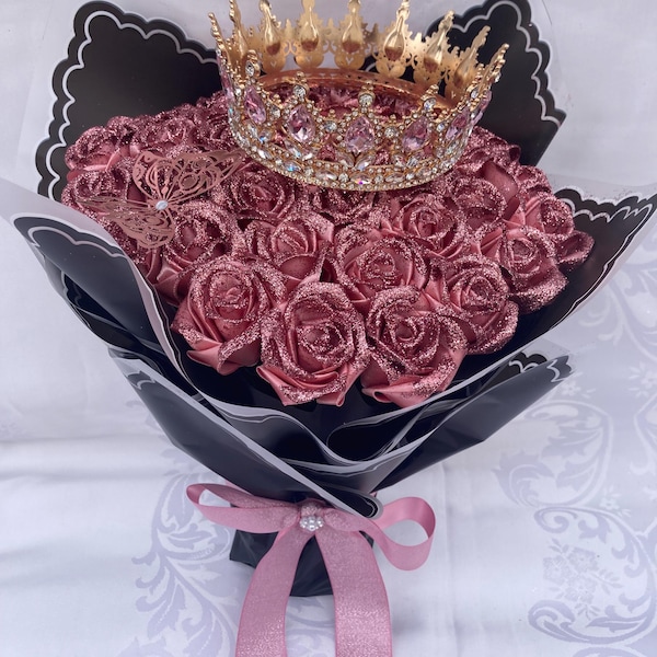 Glitter Roses Bouquet - Etsy UK