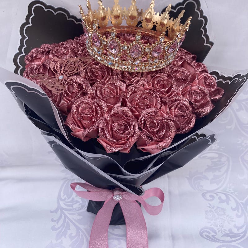 Glitter Roses Bouquet - Etsy UK