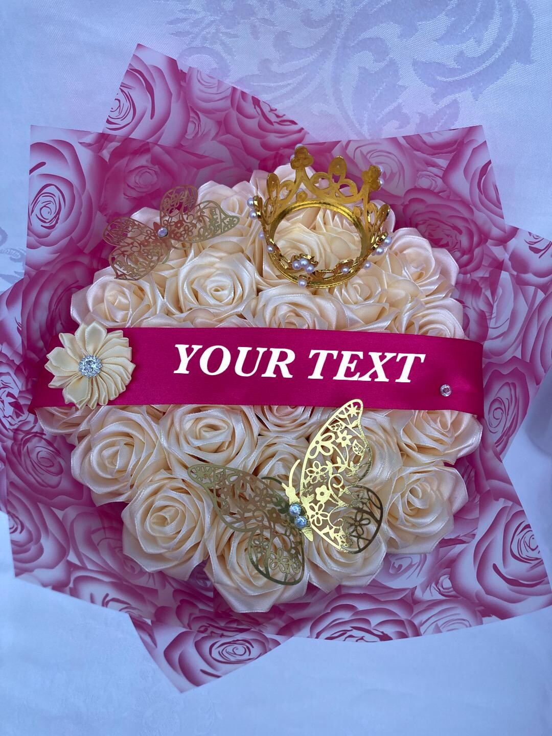 Ramo Buchon, Cotton Candy Pink Eternal Rose, Ever Lasting Roses ...