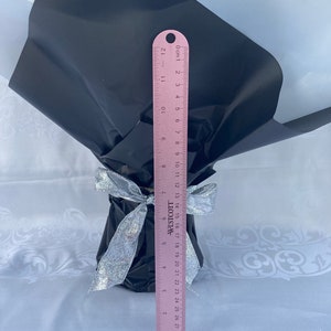 Black Ramo Buchon, Black Rose Bouquet, Eternal Rose, Ribbon Rose ...