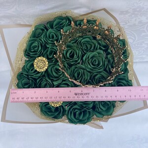 Emerald Green Eternal Rose Bouquet, Mothers Day, Graduation, Handmade Fake Flowers Bouquet, Ever ...