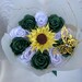 Sunflower Ramo Buchon, Eternal Rose Bouquet, Handmade Fake Flowers ...