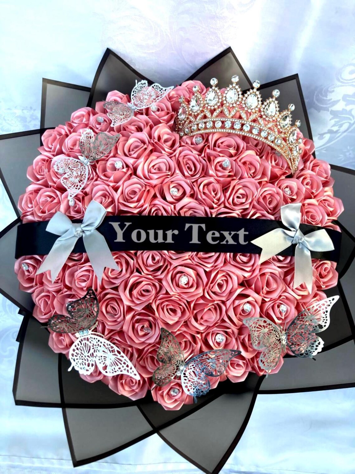 Custom Bouquet, Eternal Rose Ramo Buchon, Girlfriend Flowers, Keepsake ...