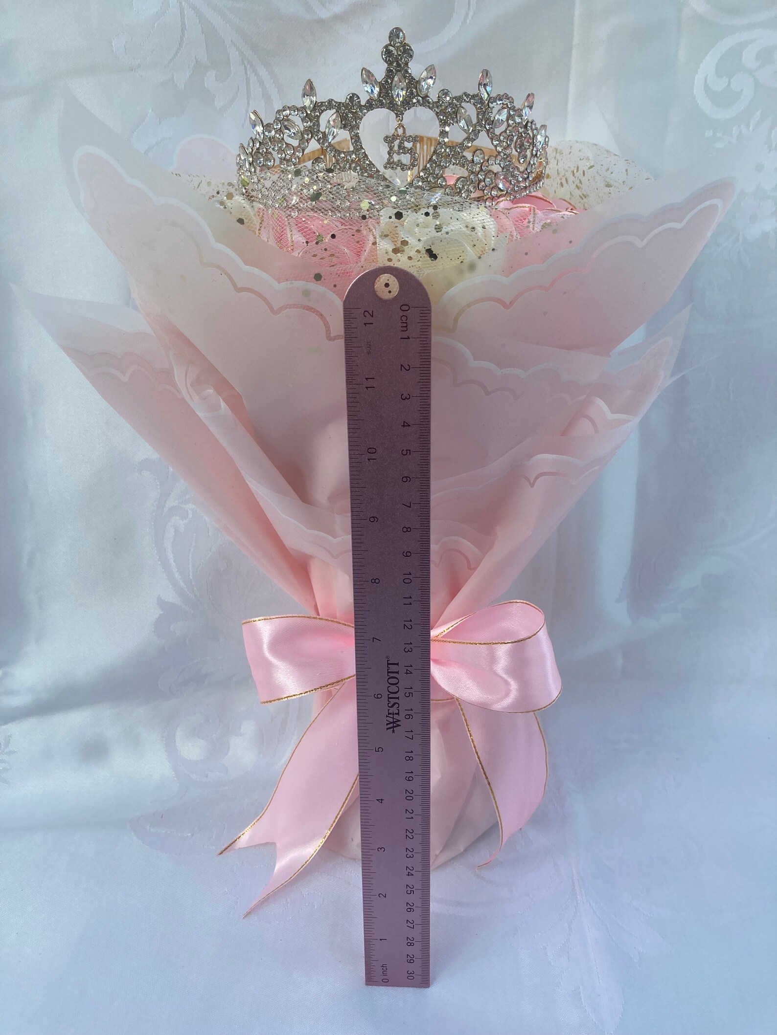 Quinceanera Tiara Ramo Buchon Gold Tiara Roses Bling Glitter - Etsy