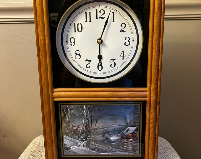 Terry Redlin Oak Clock With ‘evening With Friends’. WORKS - Etsy