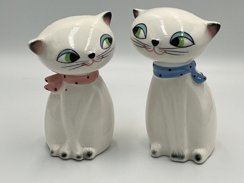 Vintage Holt Howard Cozy Kittens Siamese Cats Salt Pepper Shakers Japan ...