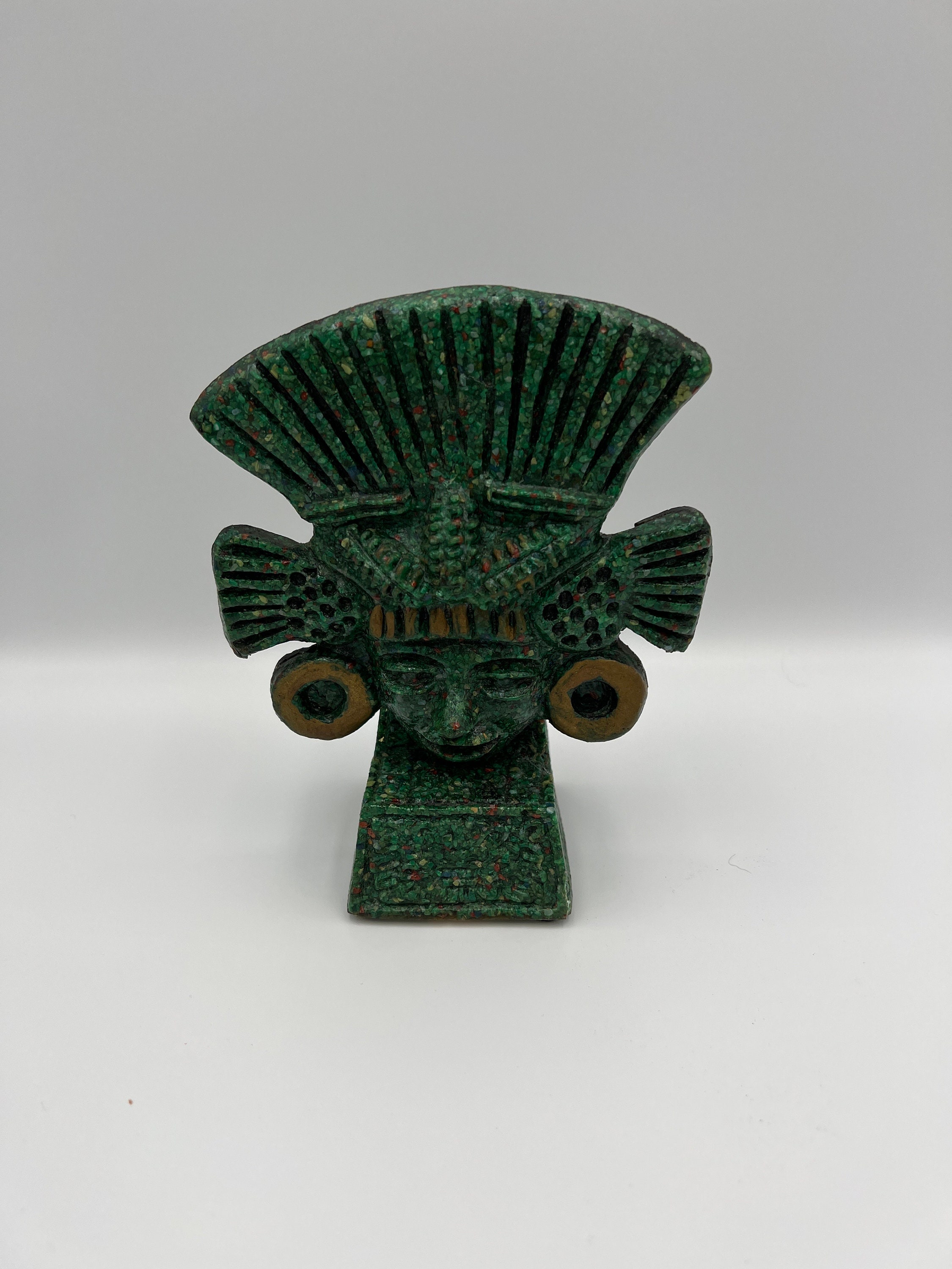 Vintage Green Inca Mayan God Sculpture Mexico - Etsy