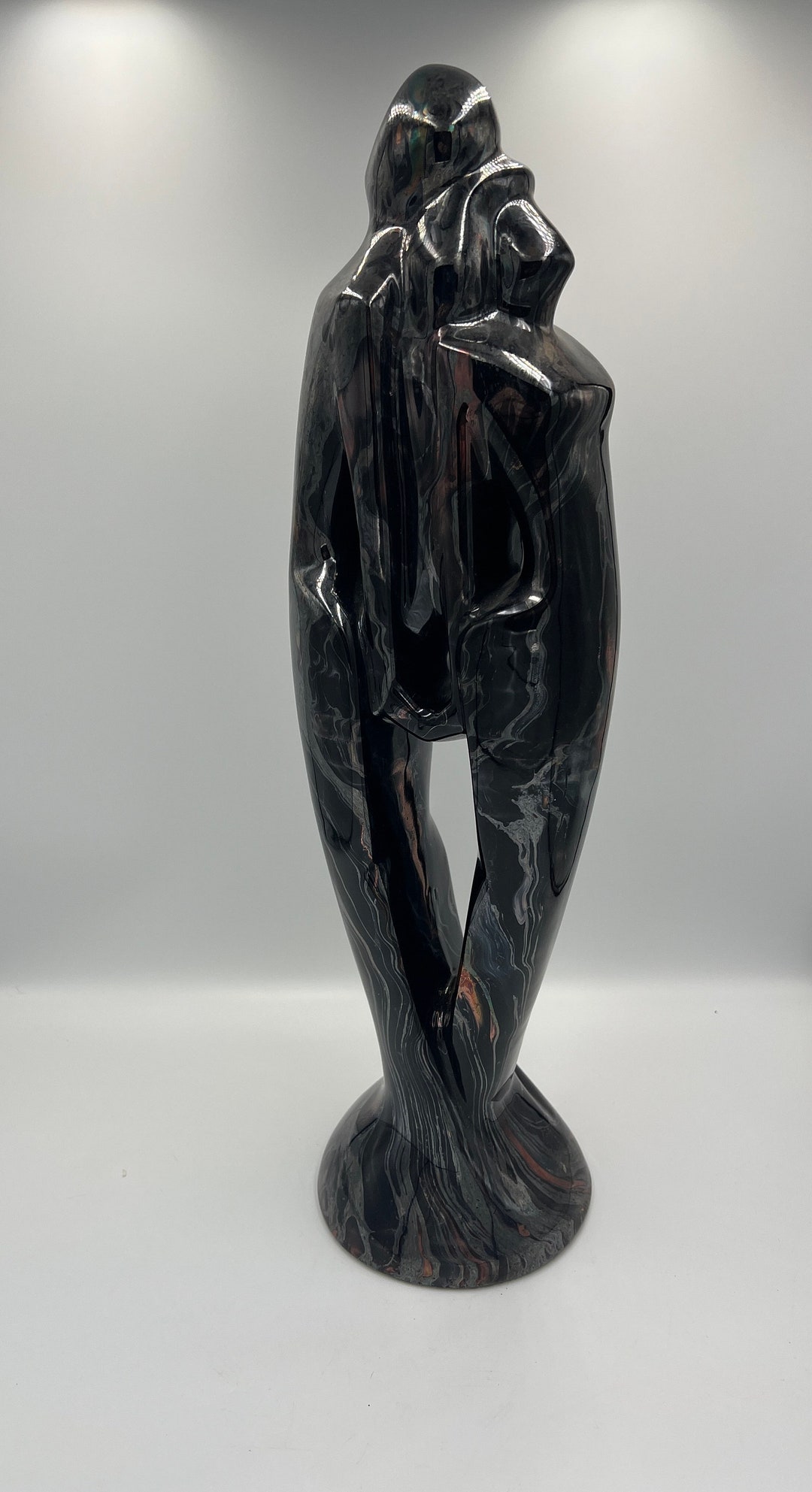 Vintage Haeger Embracing Man and Woman Statue Harmony Love 1994 Glossy ...