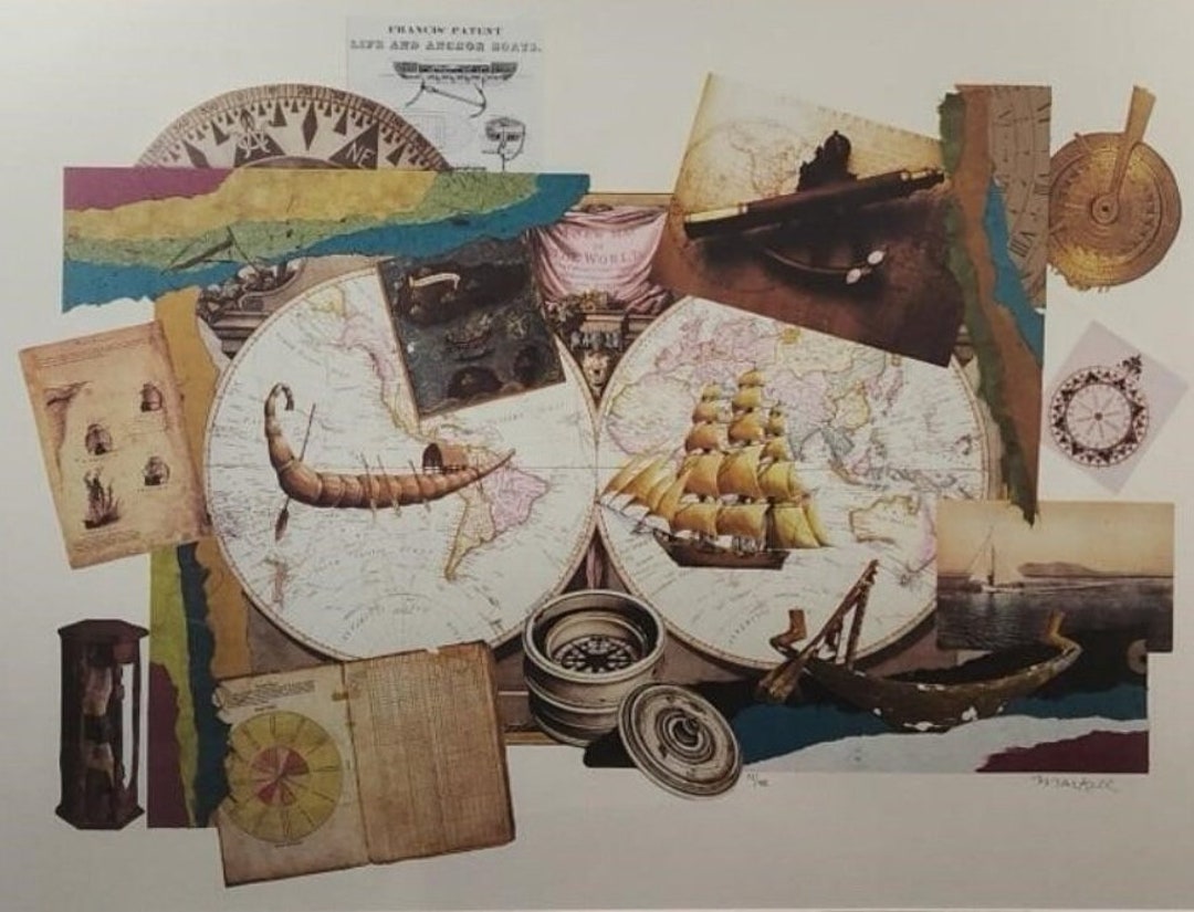 Melissa Markell Limited Edition Offset Lithograph "sea and Ships" - Etsy